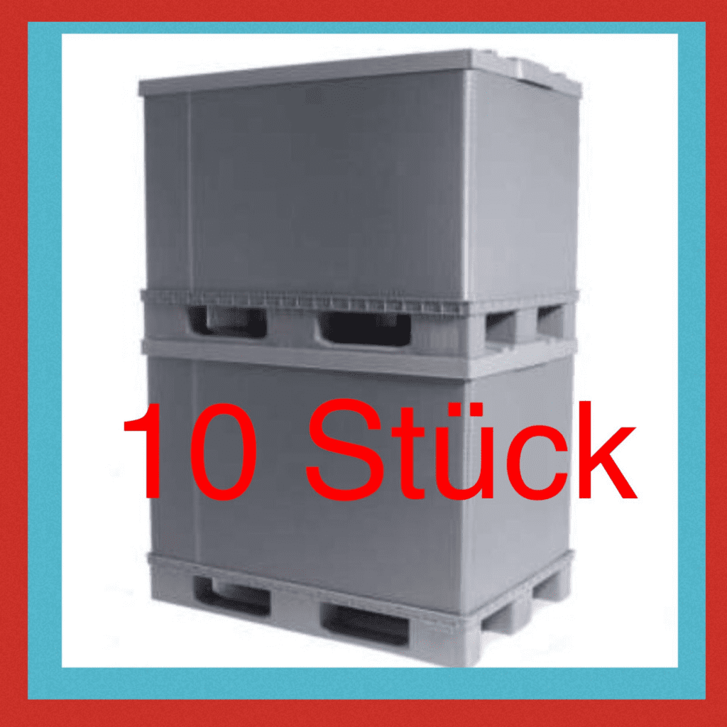 10 stück EuroBox Palettenbox PolyBox GLT Euronormbehälter | kibopal